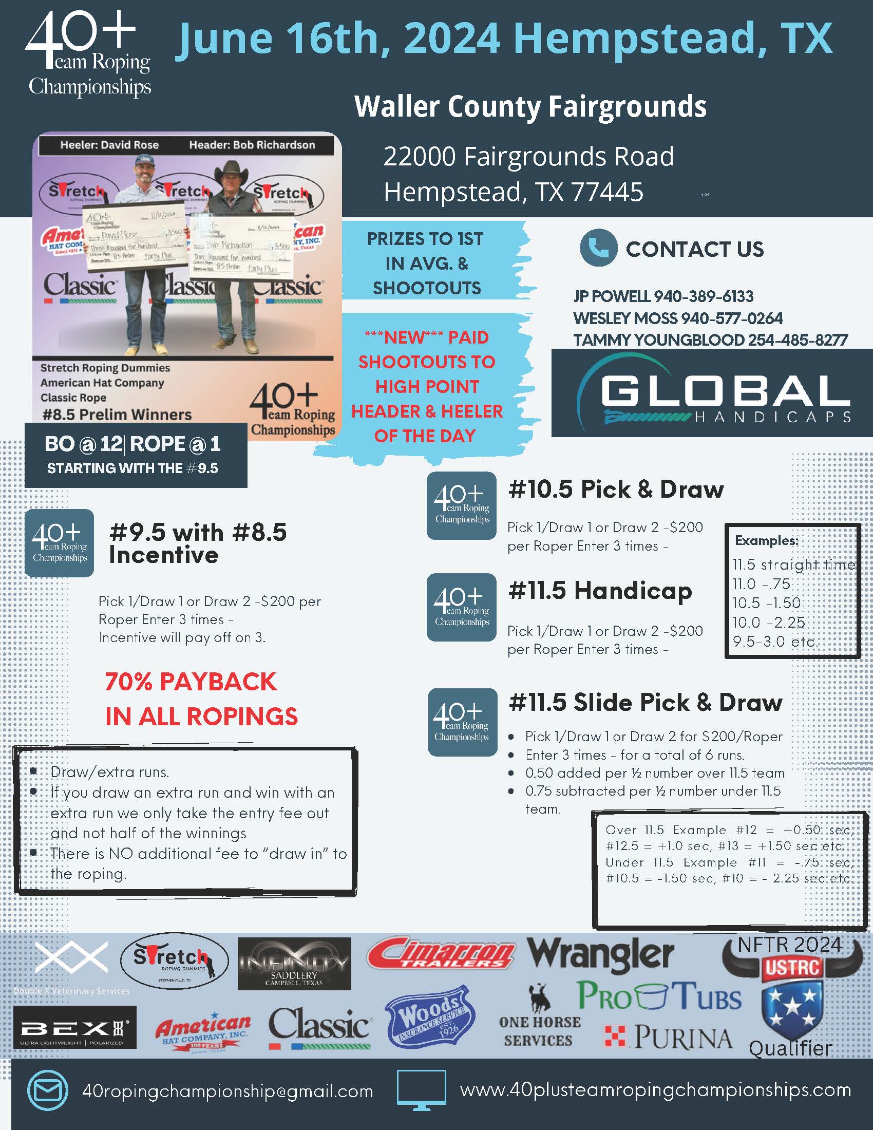 Schedule - Global Handicaps