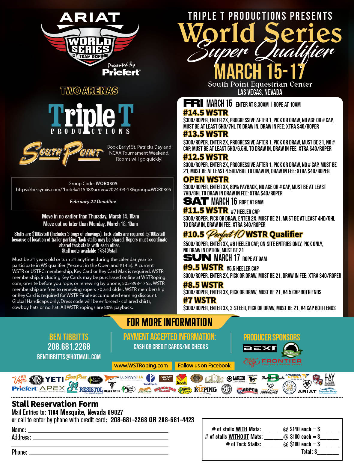 Calendar | World Series of Team Roping