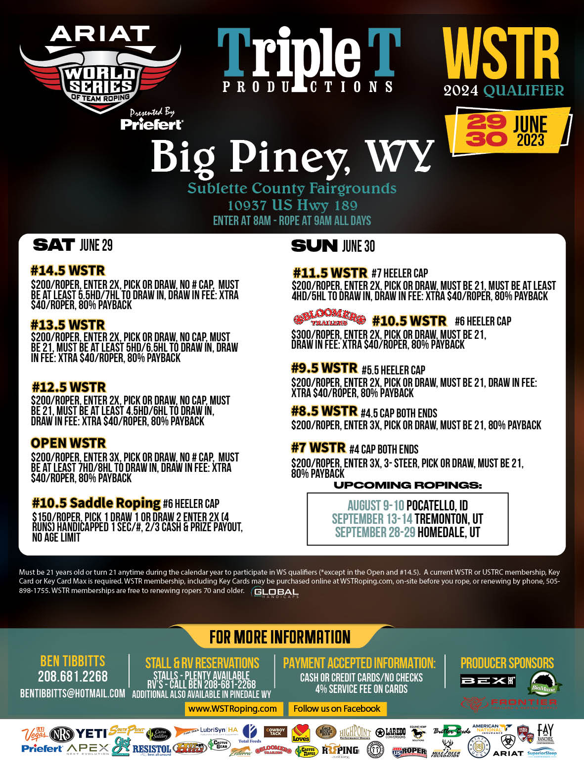 Calendar | World Series of Team Roping