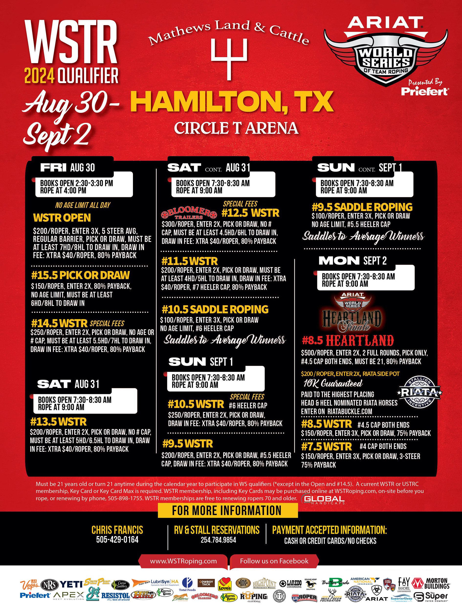 Calendar | World Series of Team Roping